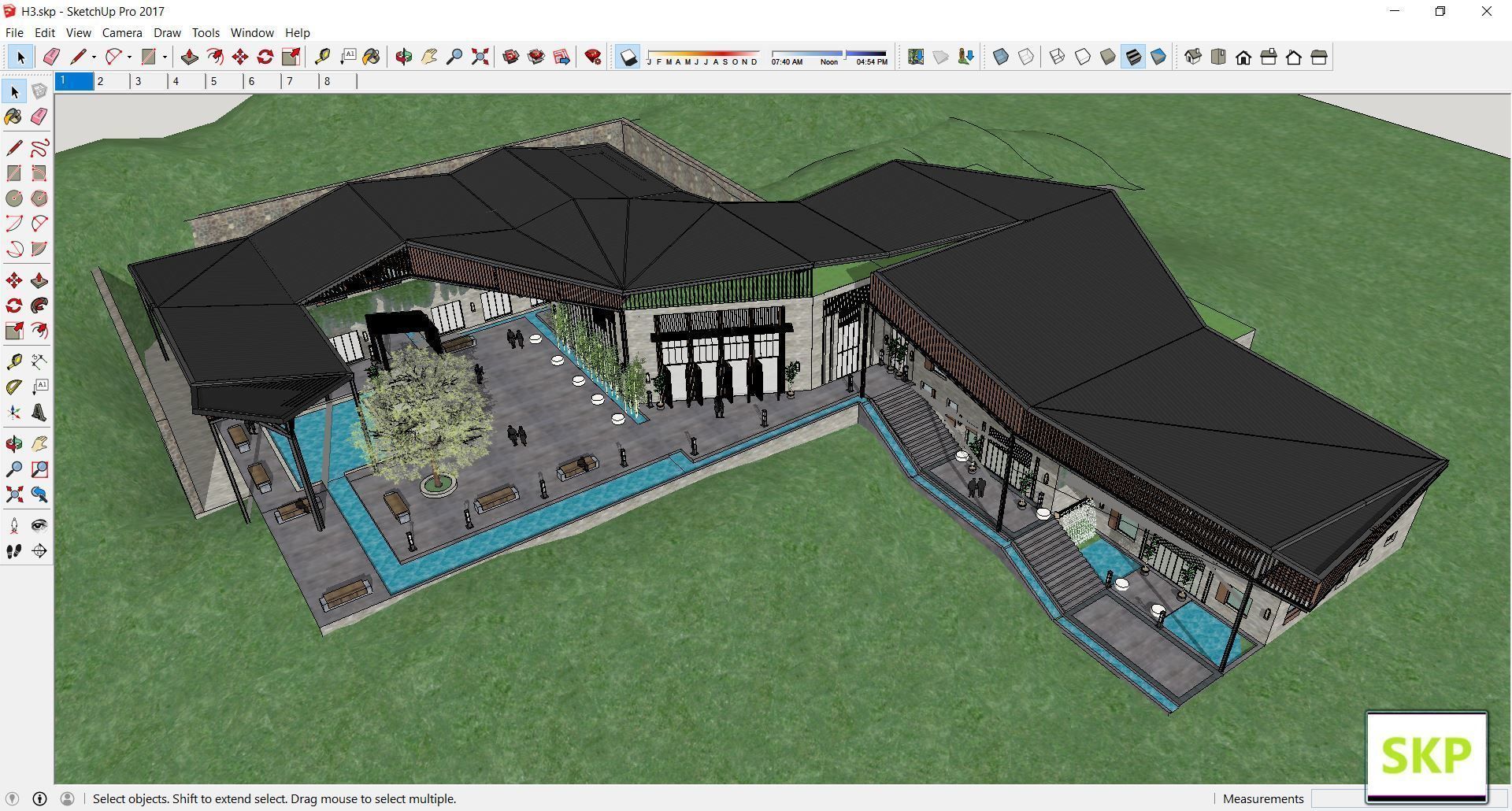 Sketchup Hotel H3 3D model | CGTrader