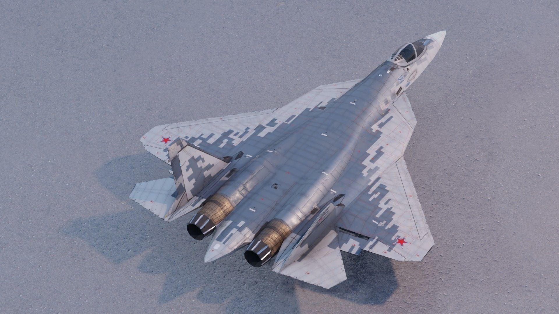 3D model Sukhoi SU-57 Felon VR / AR / low-poly | CGTrader