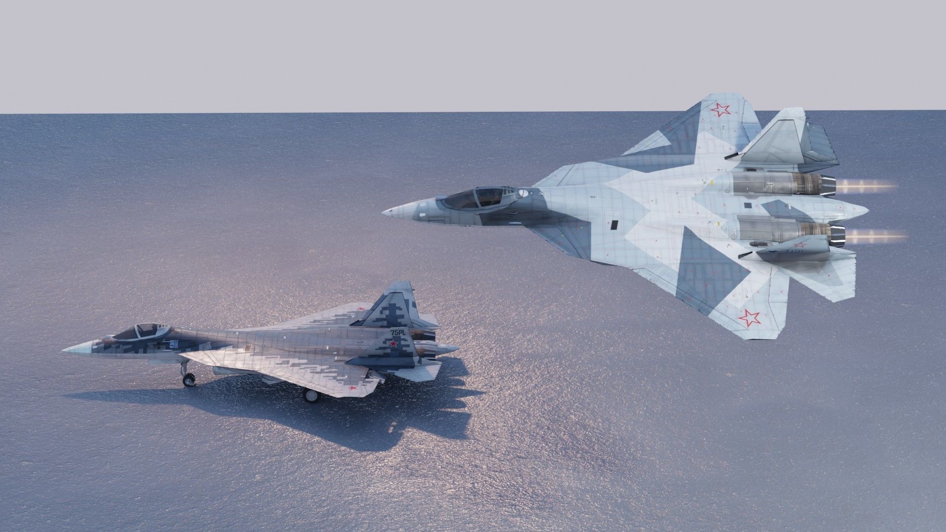 3D model Sukhoi SU-57 Felon VR / AR / low-poly | CGTrader