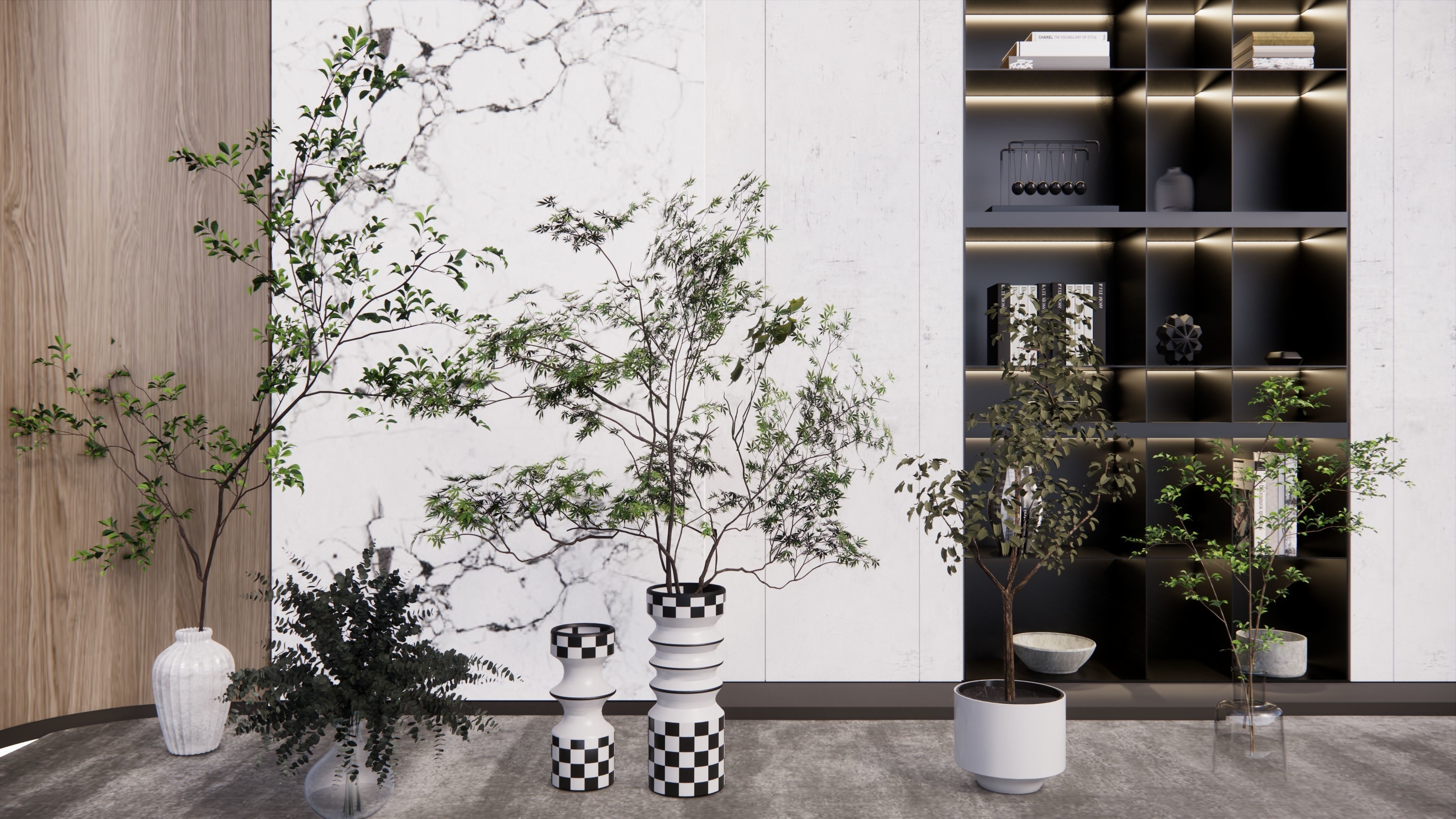 Modern Botanical Floral Collection 3D model | CGTrader