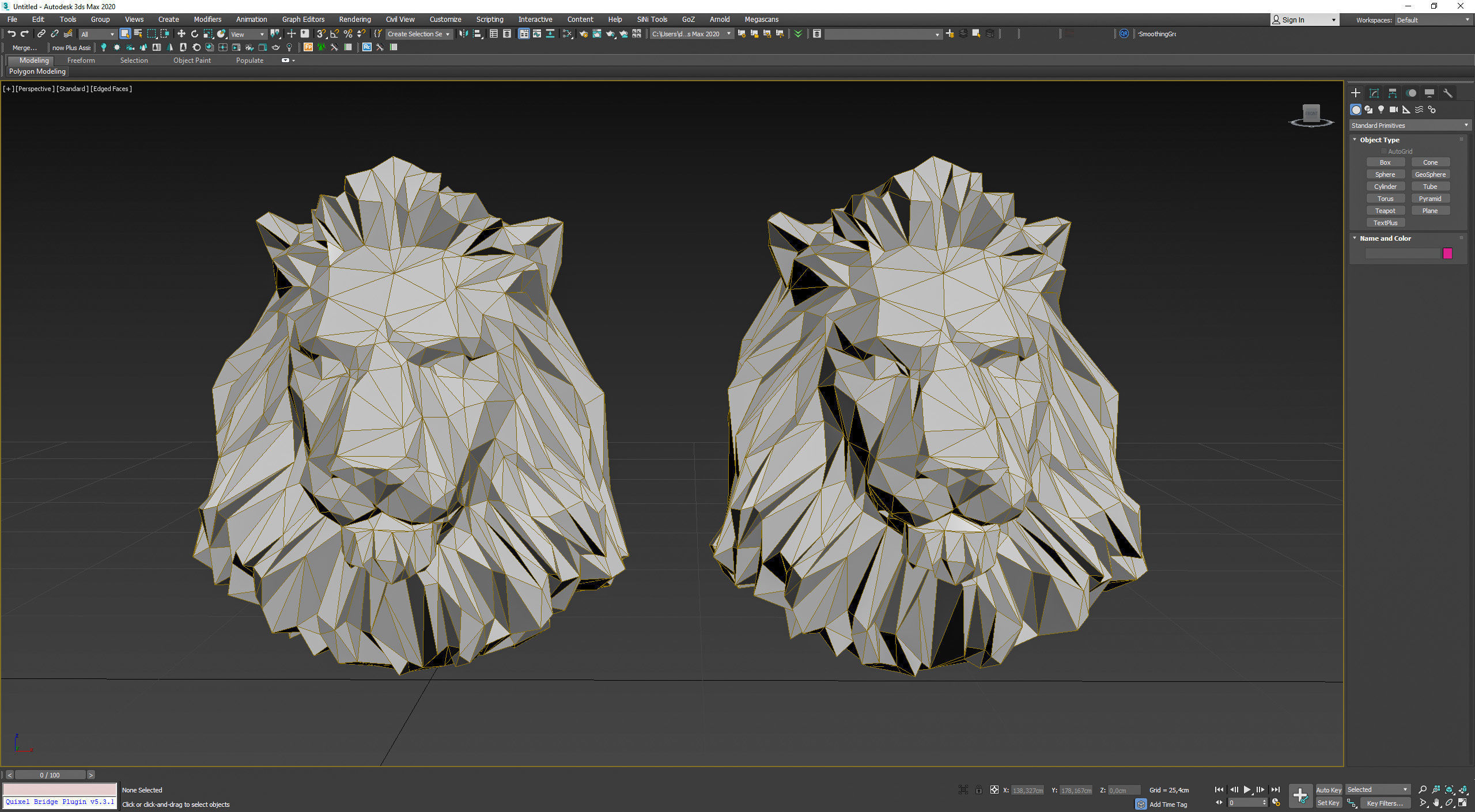 Low poly Lion Head Pendant Papercraft 3D model 3D printable | CGTrader