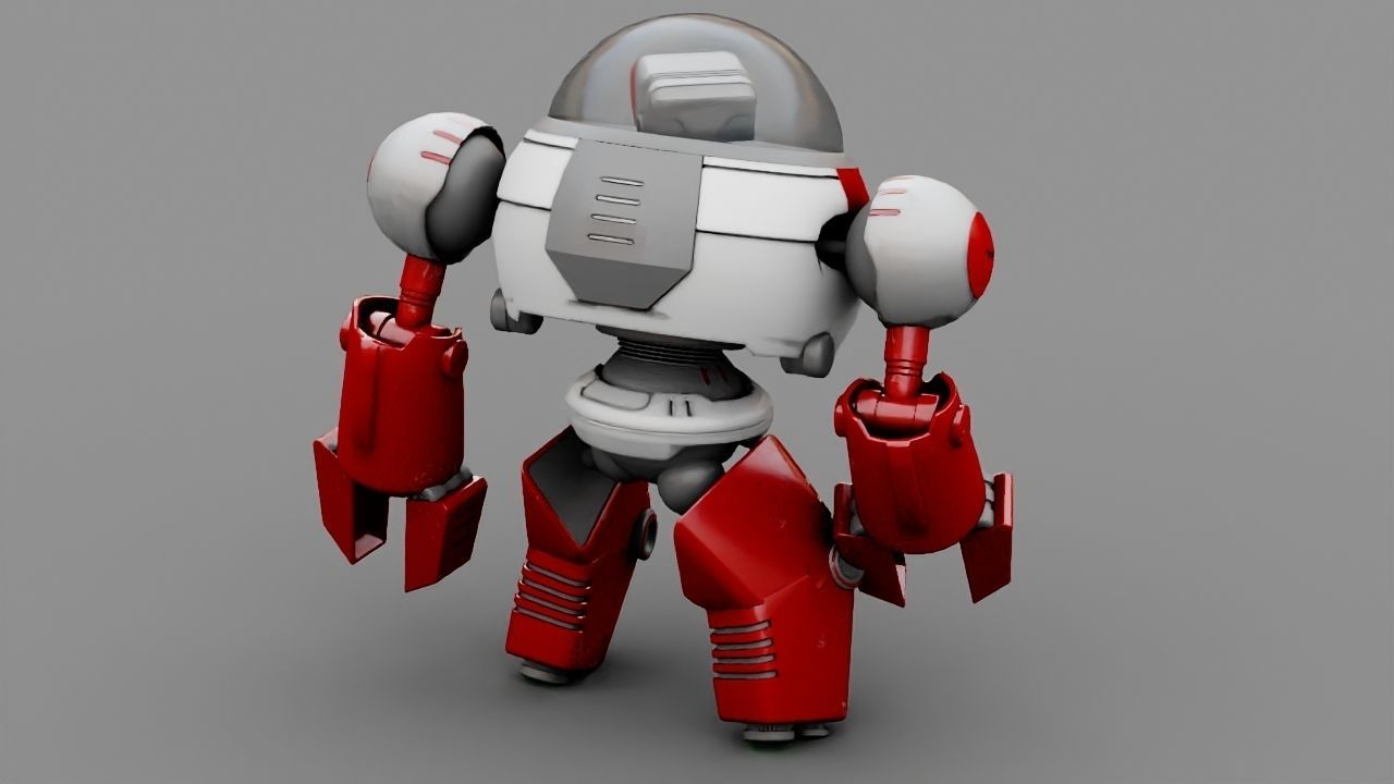 Toon Droid rigged - animated character 3D model animated rigged | CGTrader