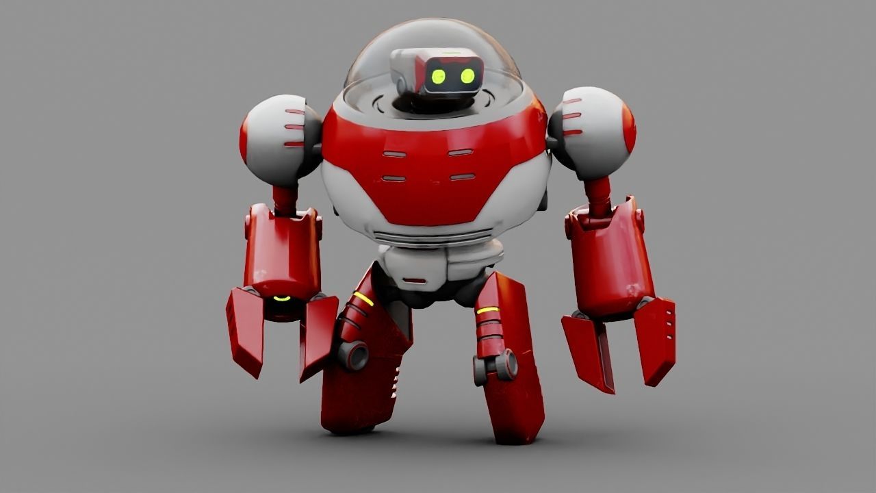 Toon Droid rigged - animated character 3D model animated rigged | CGTrader