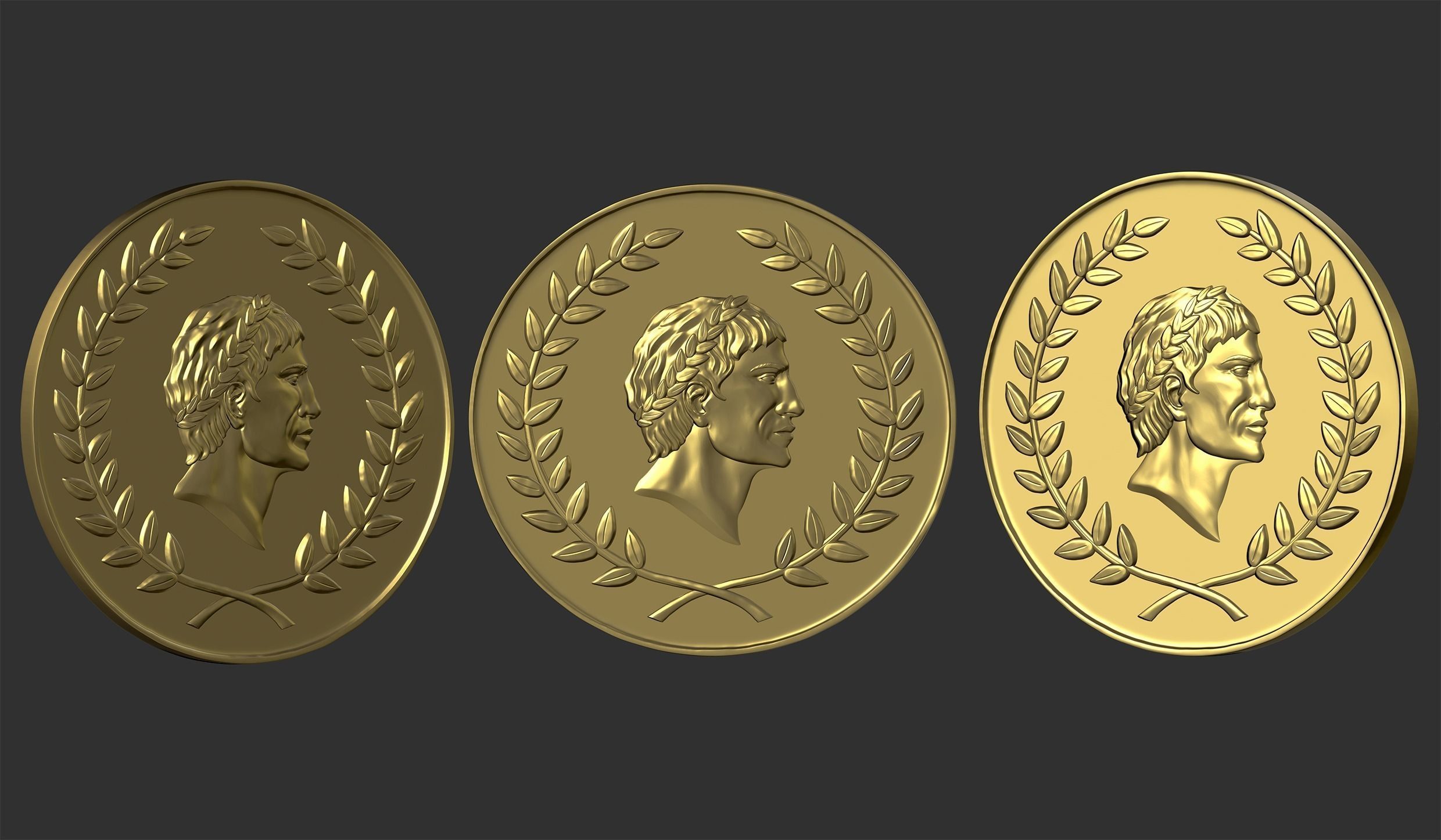 Julius Ceasar Roman Coin 3D model 3D printable | CGTrader