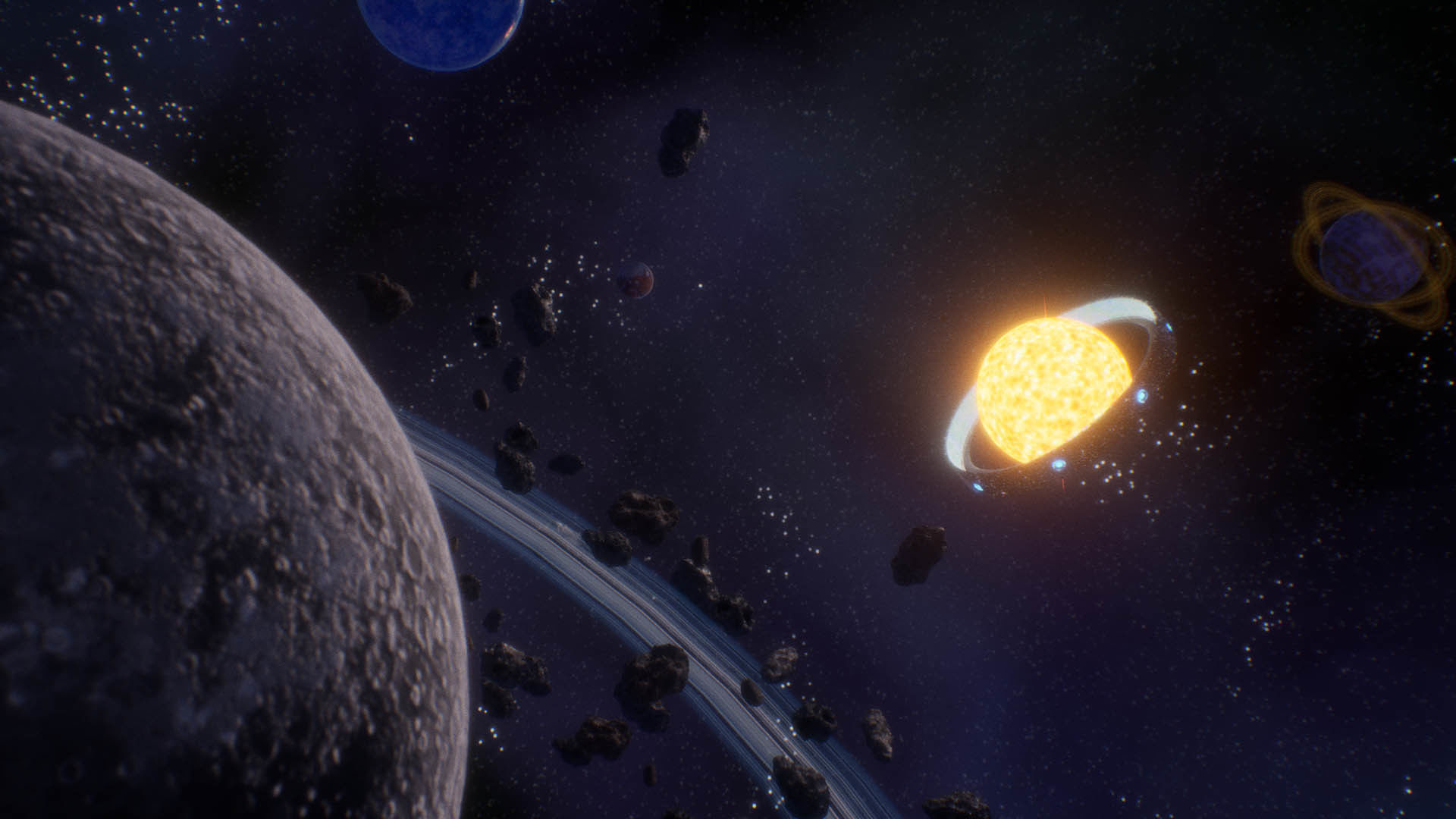 3D model Celestial Body and Space HDRi Mini Package VR / AR / low-poly ...