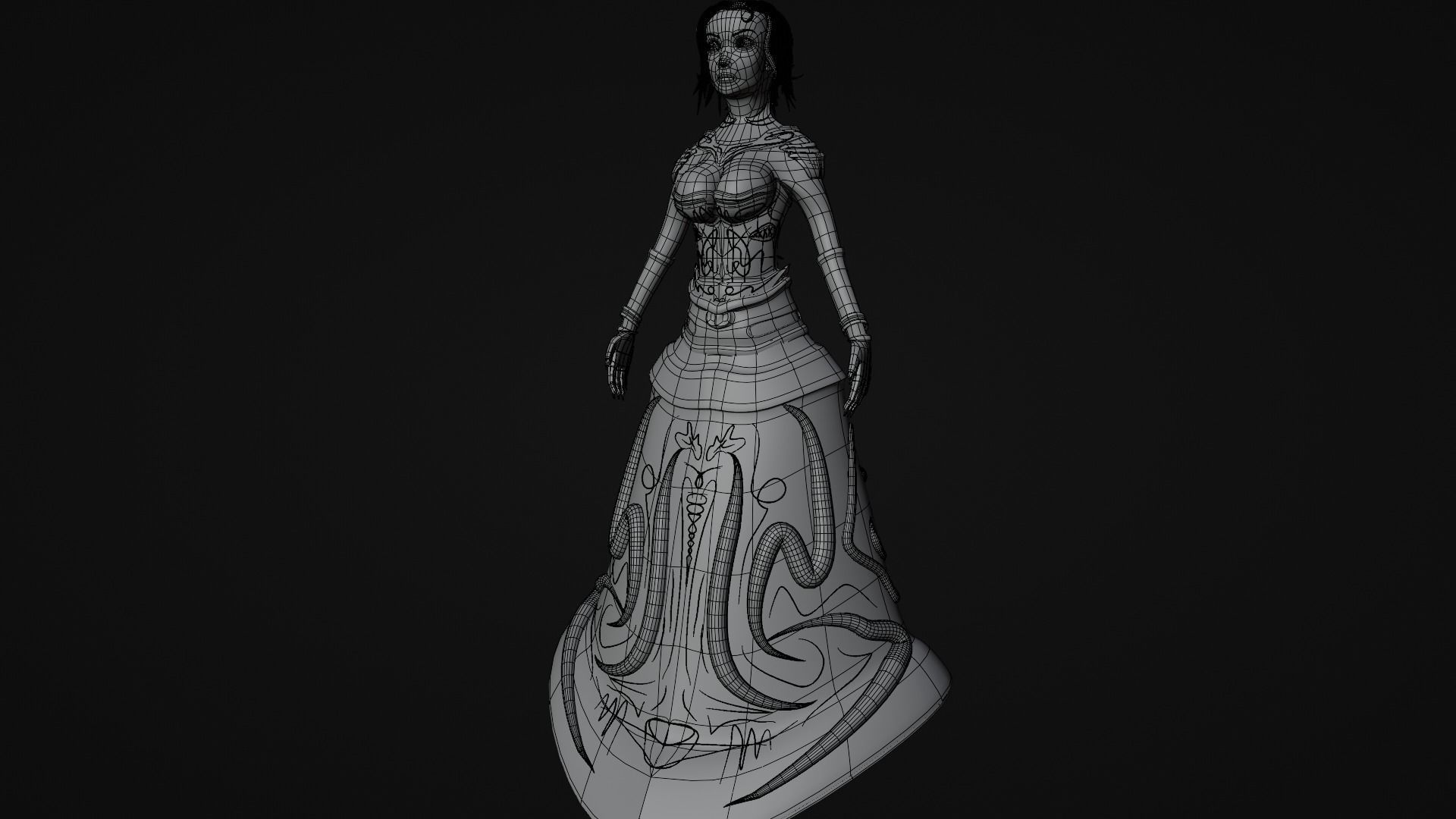 medieval princess game character free 3D model animated | CGTrader