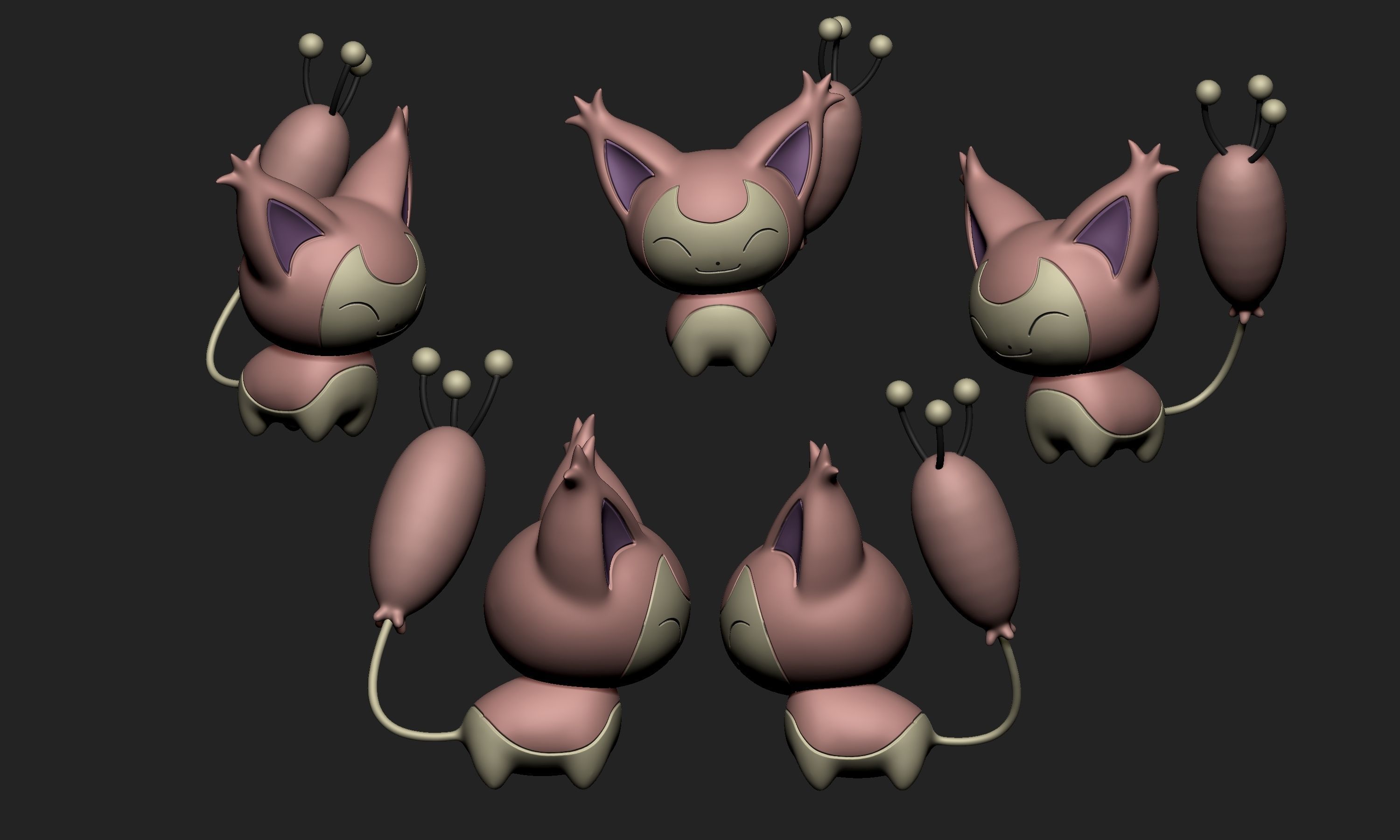 Pokemon - Skitty 3D model 3D printable | CGTrader