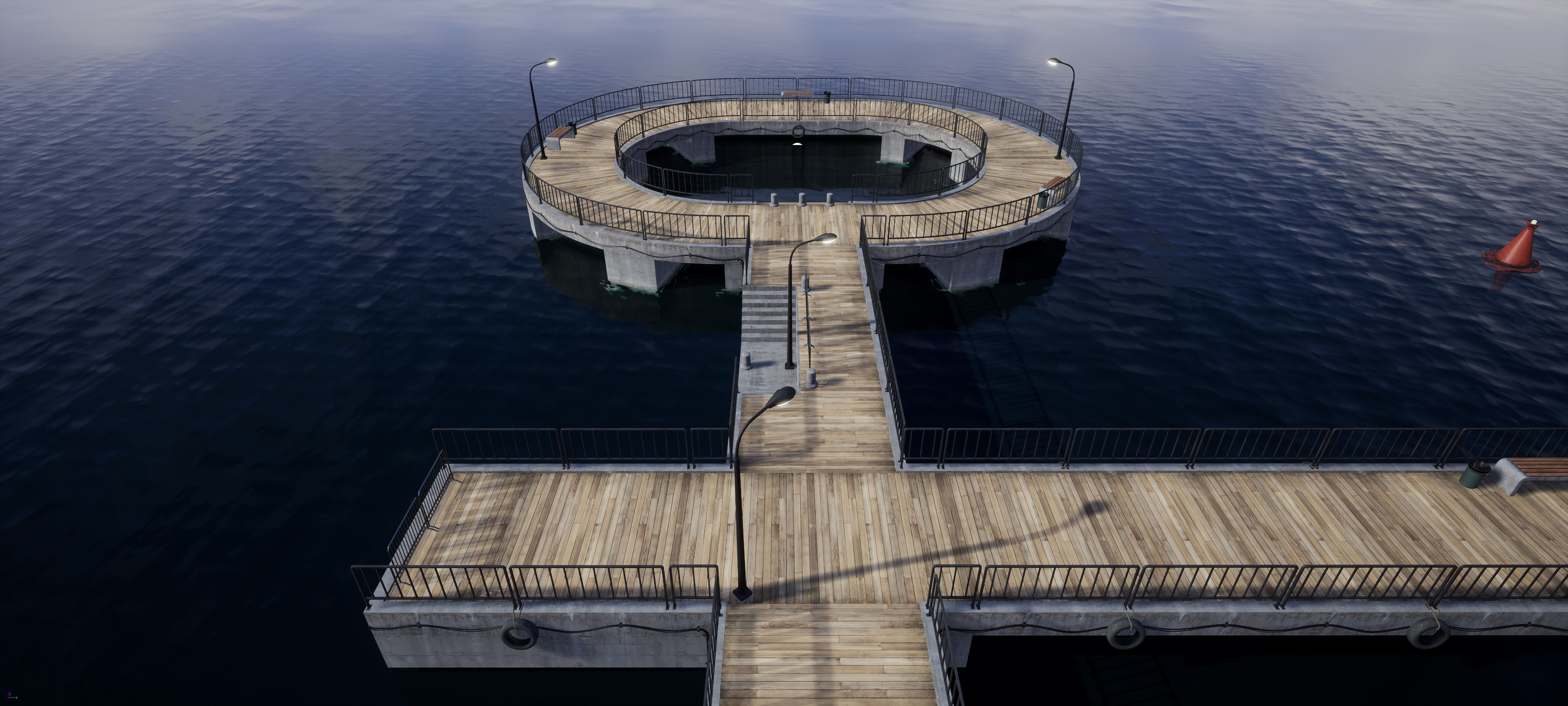 3D model Concrete pier and bridge VR / AR / low-poly | CGTrader