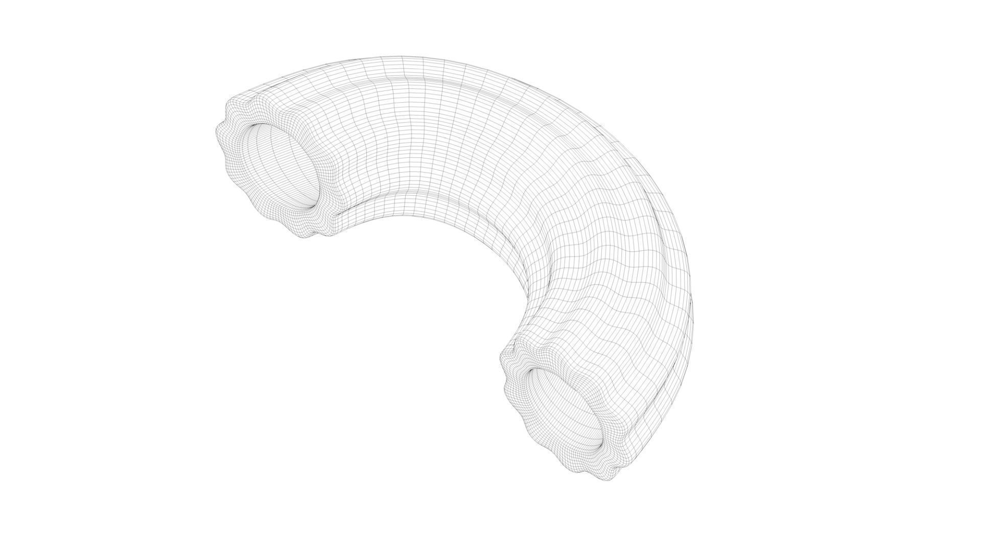 Pasta Elbow Rigati macaroni 3D model | CGTrader