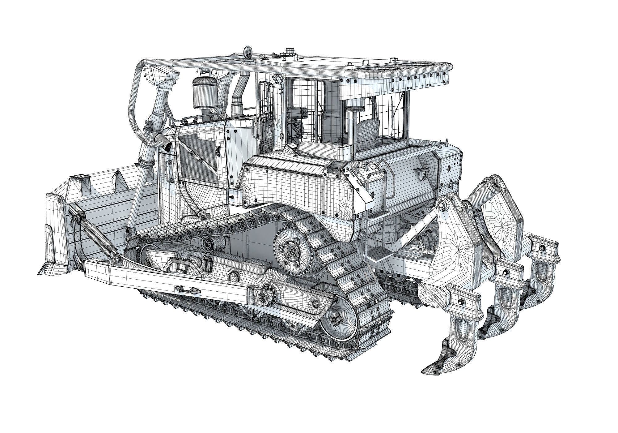 Tracked Dozer 3D model | CGTrader