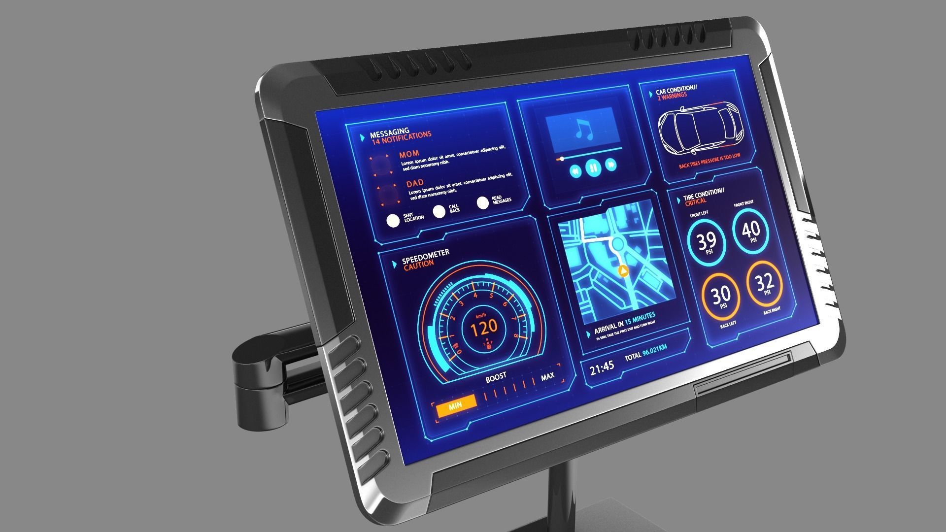 3D model Sci-fi Monitor 9 VR / AR / low-poly | CGTrader