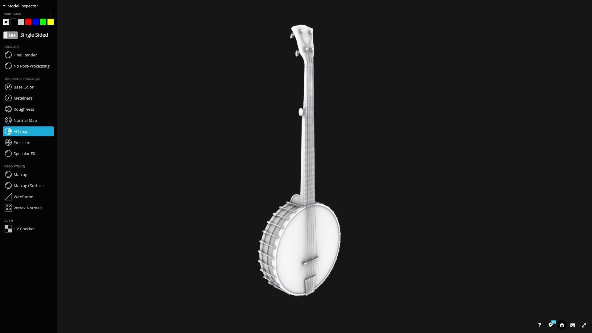 3D model Banjo - Game Ready VR / AR / low-poly | CGTrader