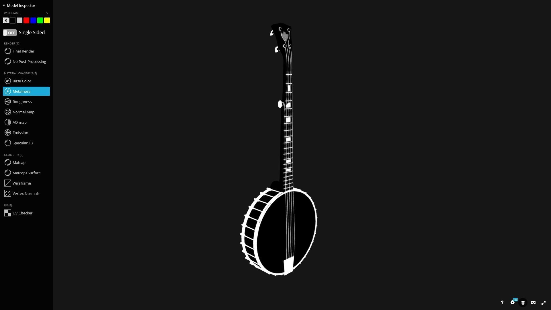 3D model Banjo - Game Ready VR / AR / low-poly | CGTrader