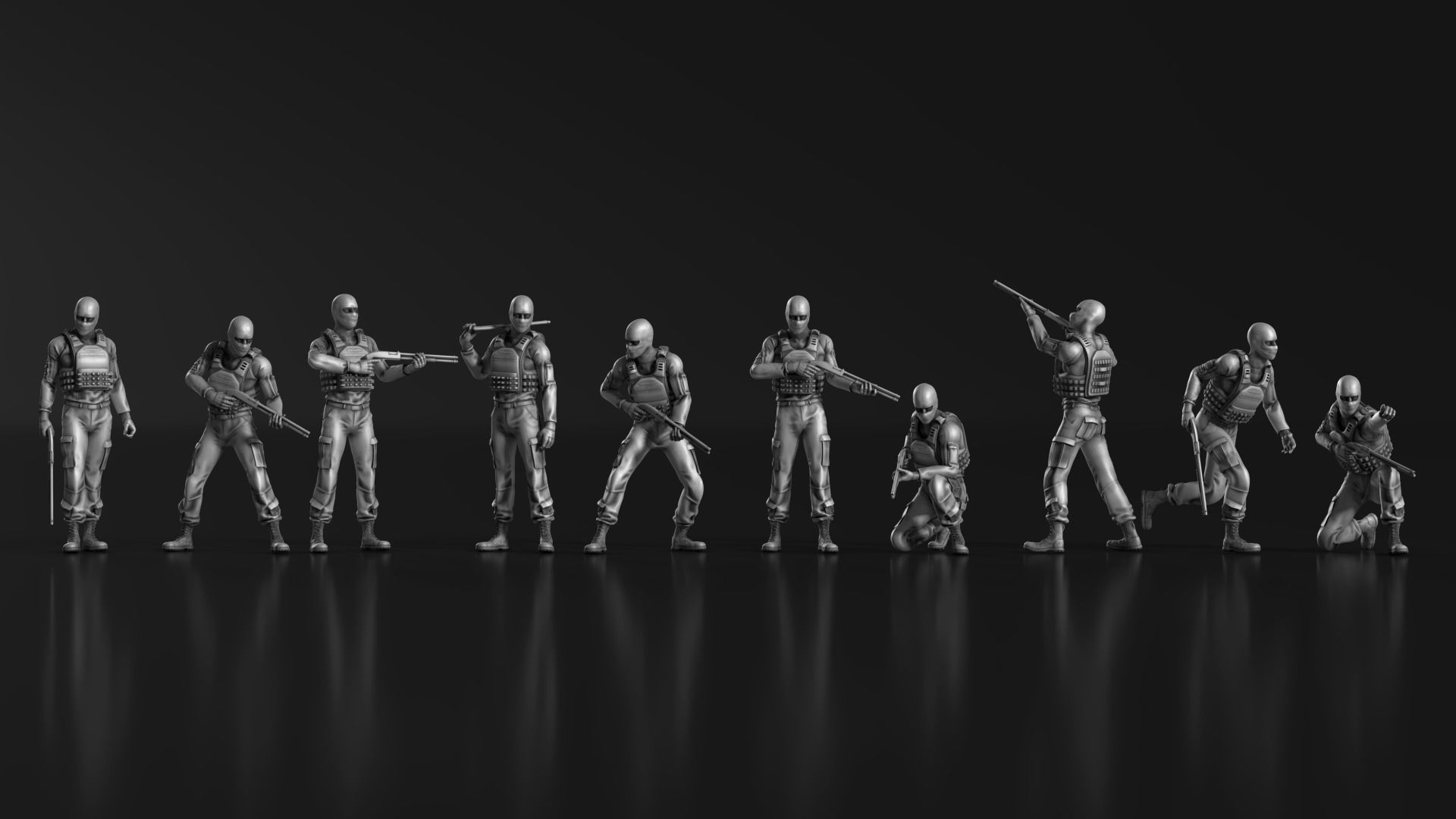 Terrorist 02 3D model 3D printable | CGTrader