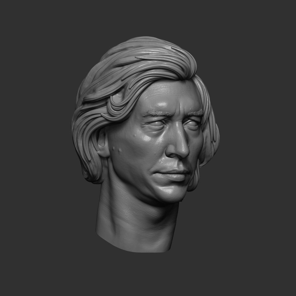 Adam Driver Head 3D model | CGTrader