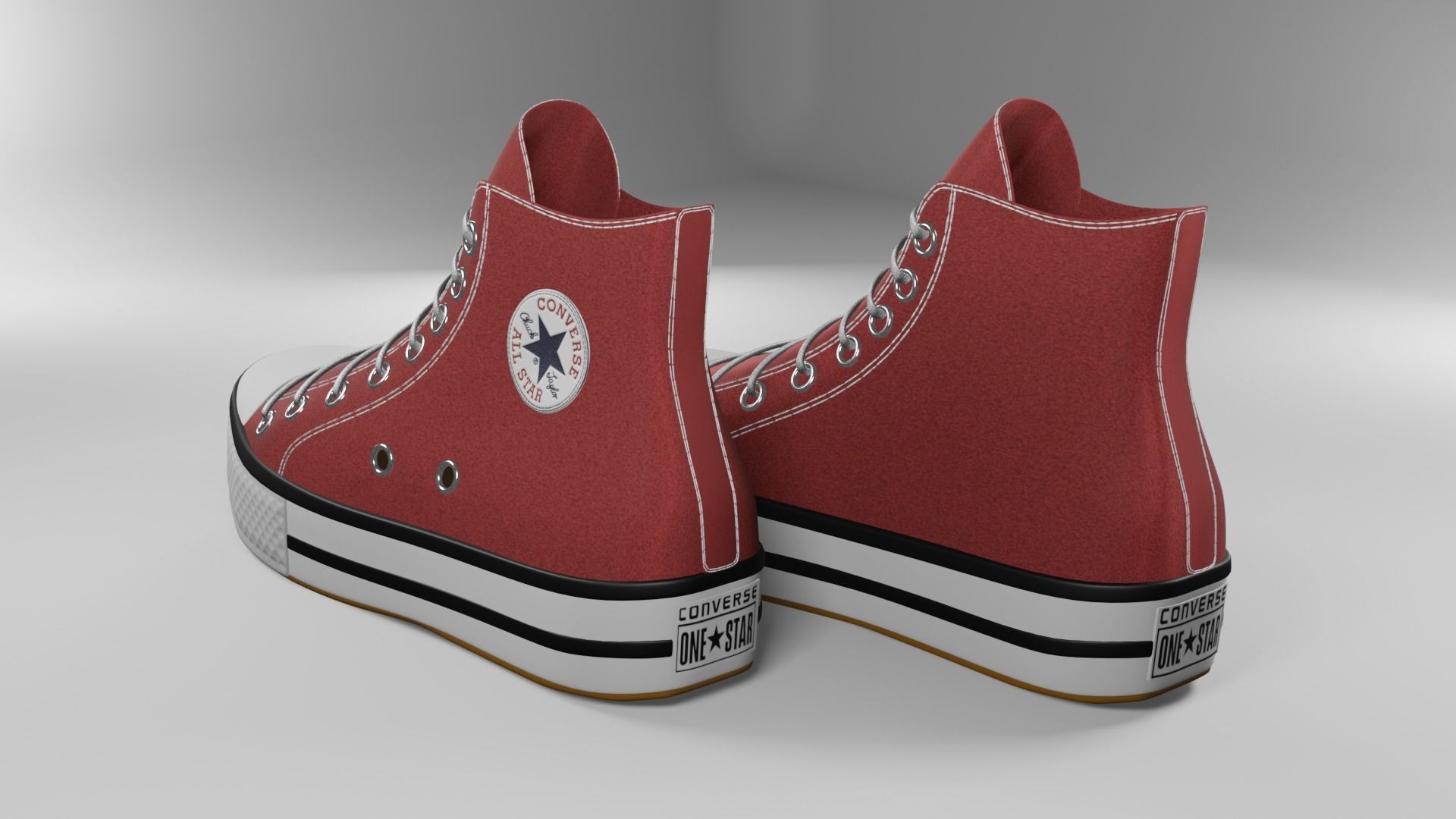 Red converse sneakers 3D model | CGTrader