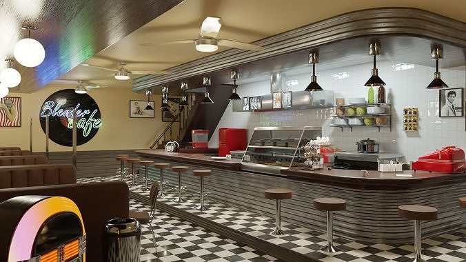 50s Diner Interior