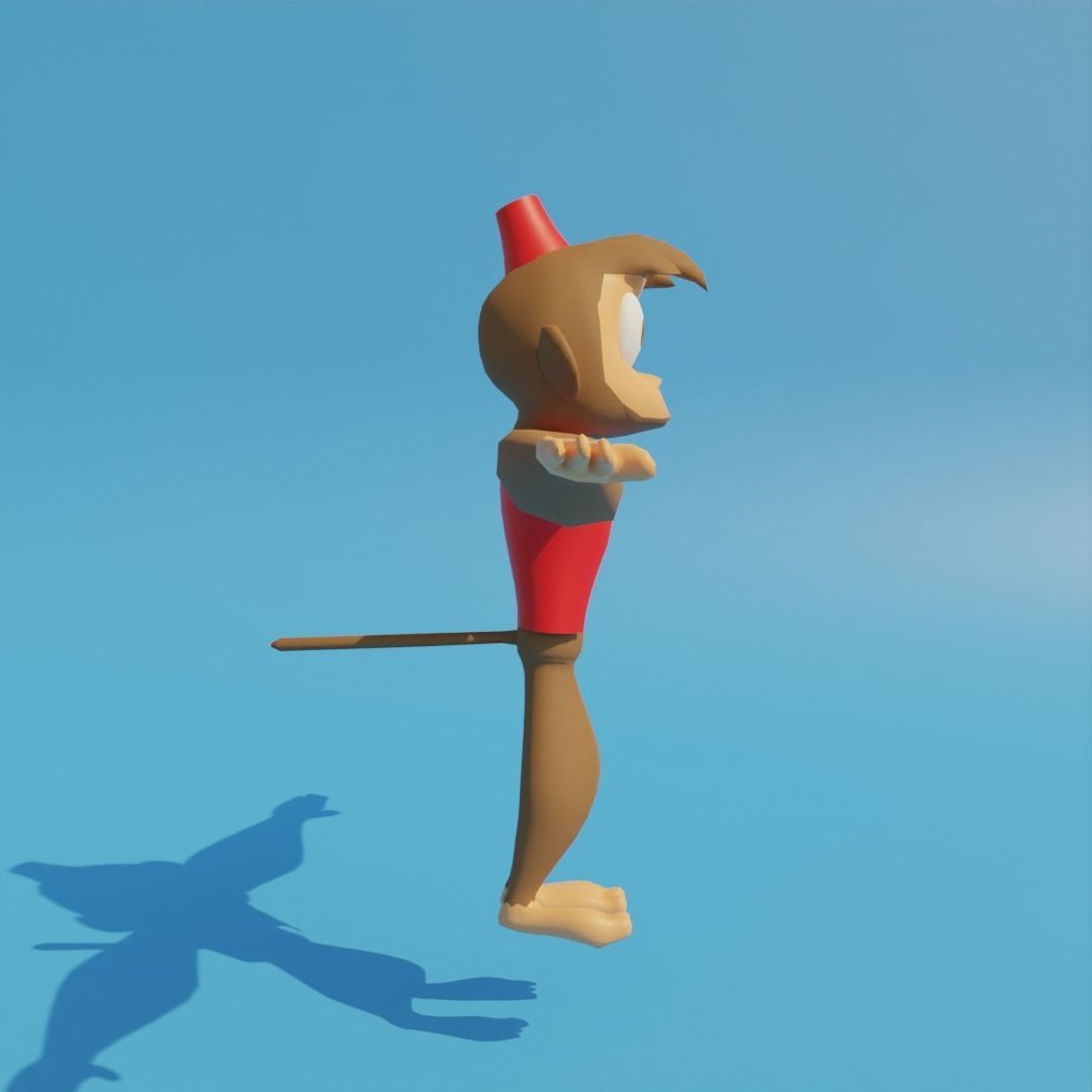 Low Poly Monkey cartoon free 3D model rigged | CGTrader