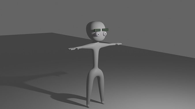 Stylized Character Rigged 1 free VR / AR / low-poly 3D model animated ...
