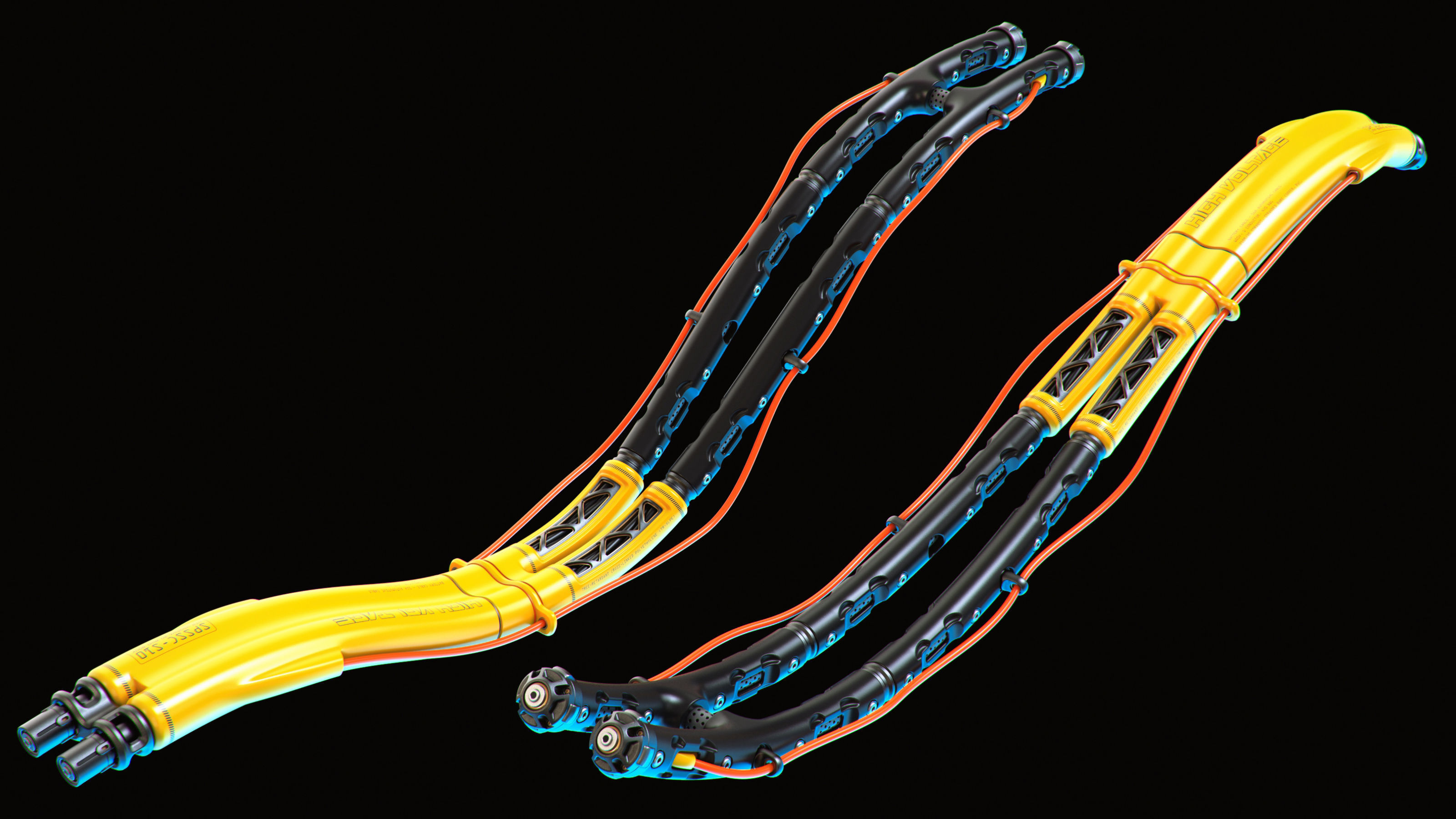 Cables and Wires set 3D model | CGTrader