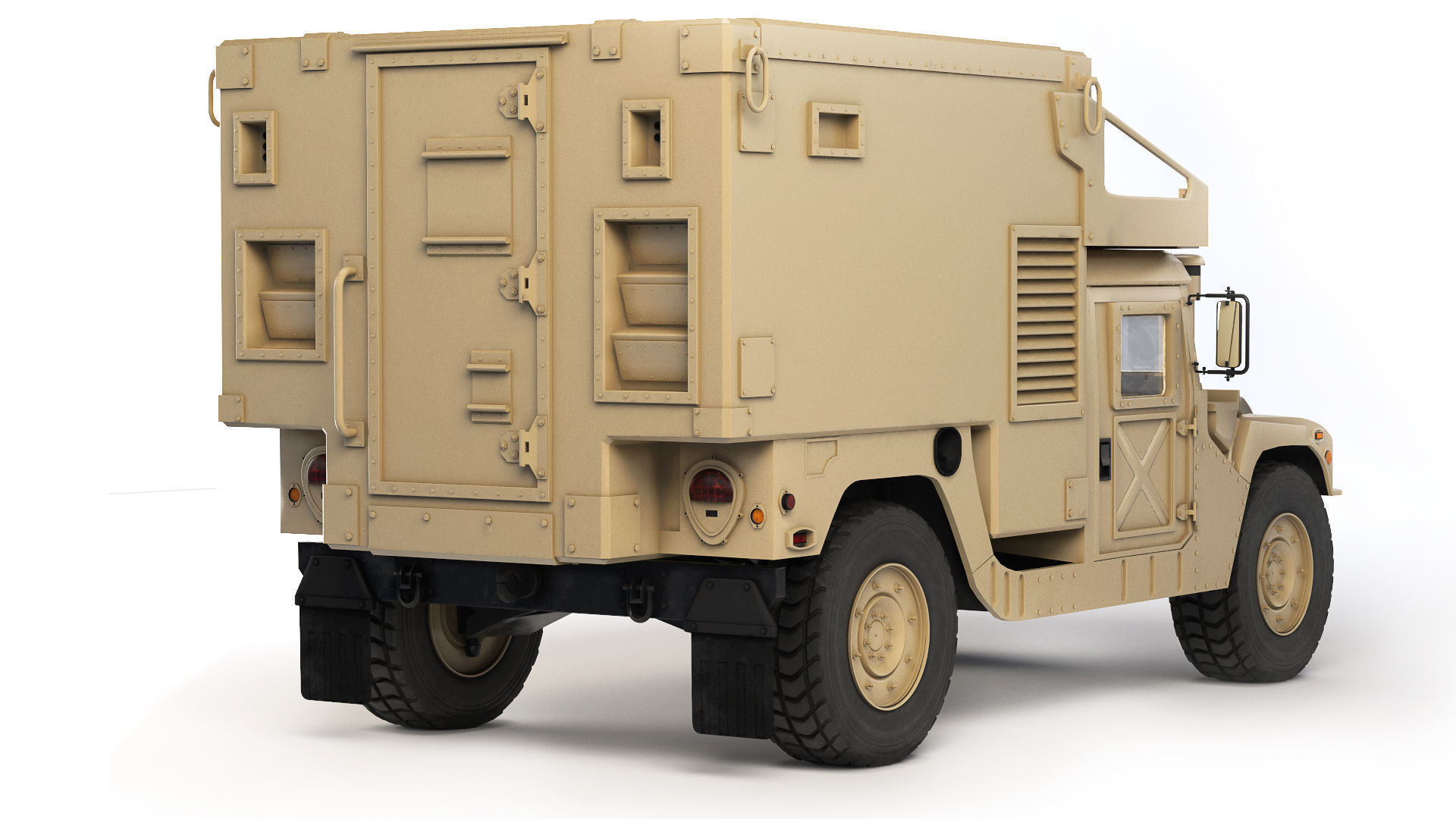 Humvee Military M1113 Shelter 2005 3D model | CGTrader