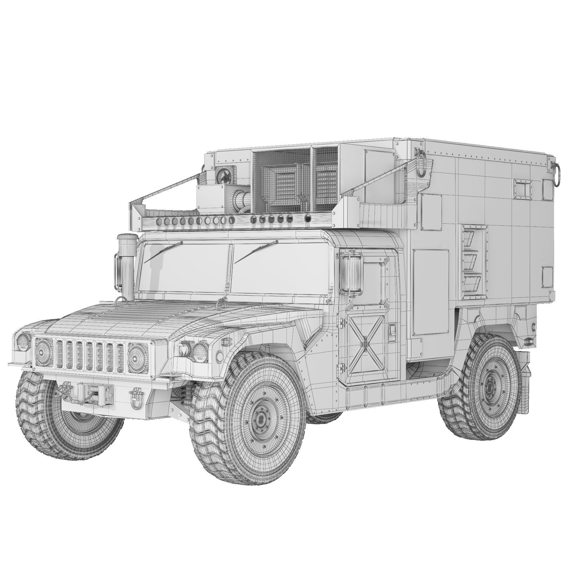 Humvee Military M1113 Shelter 2005 3D model | CGTrader