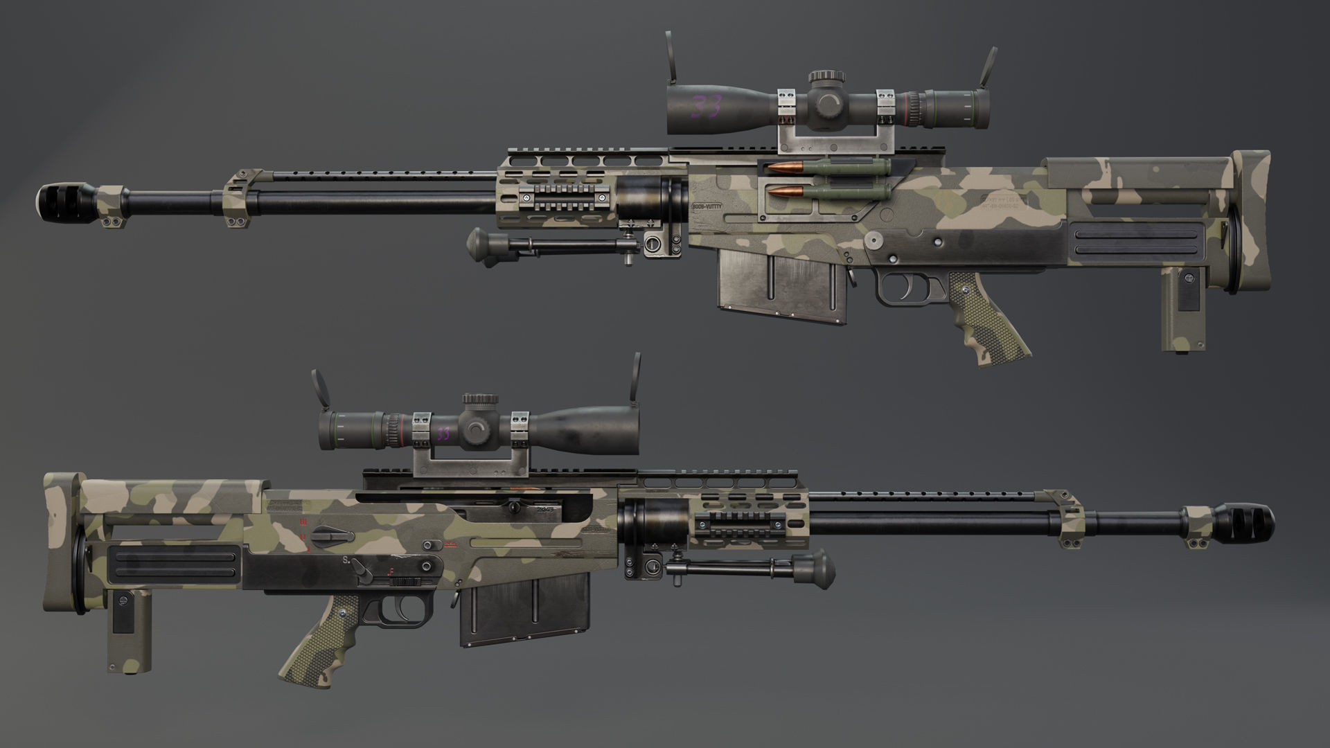 3D model Rifle AS 50 VR / AR / low-poly | CGTrader