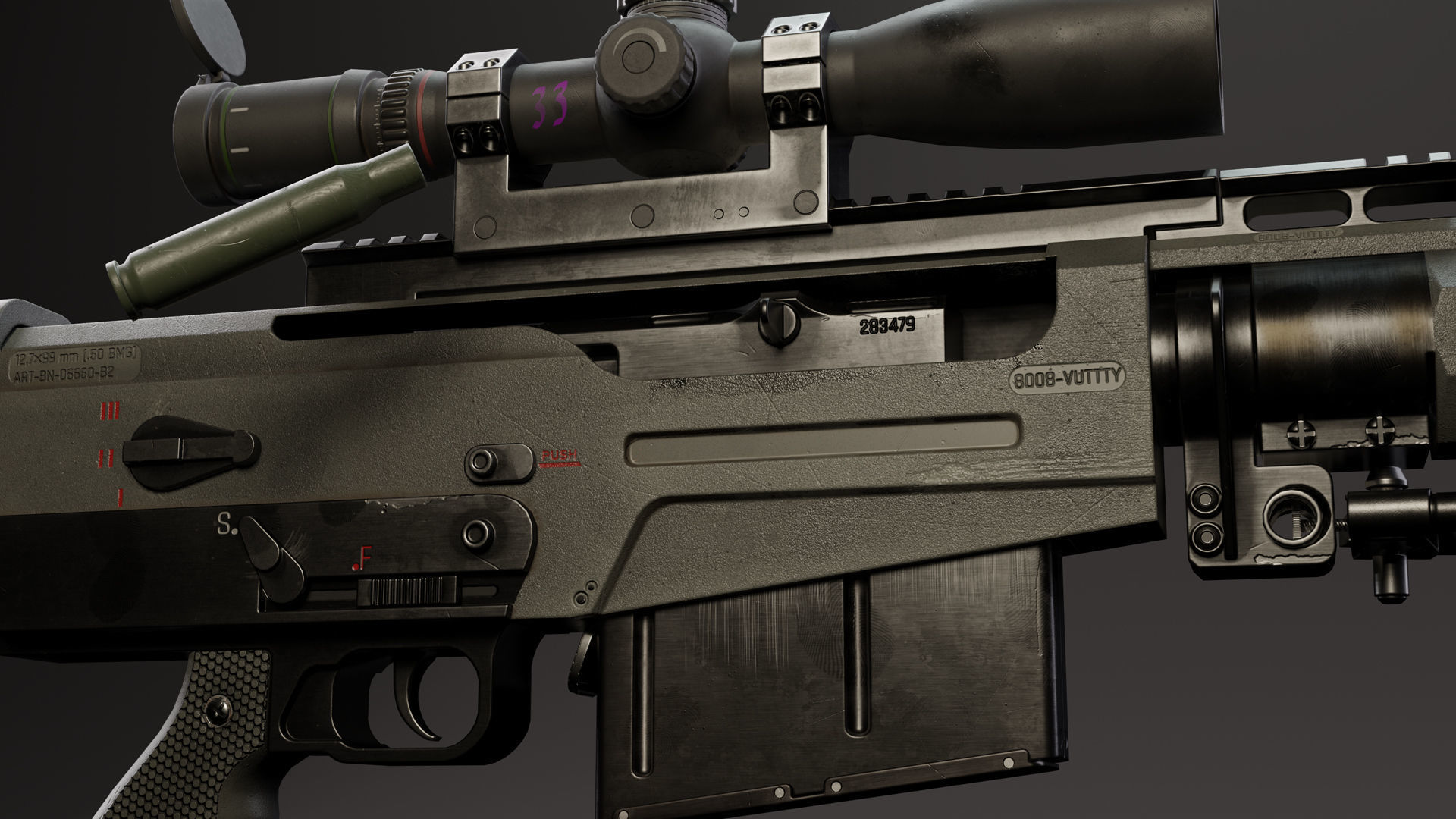 3D model Rifle AS 50 VR / AR / low-poly | CGTrader