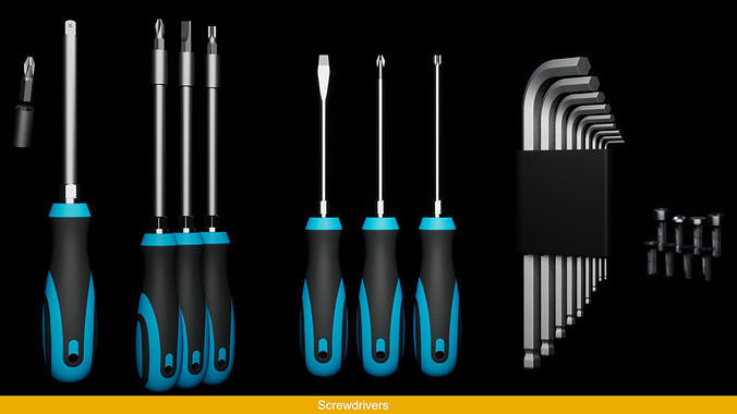 Ultimate Screwdriver Set 3D model | CGTrader