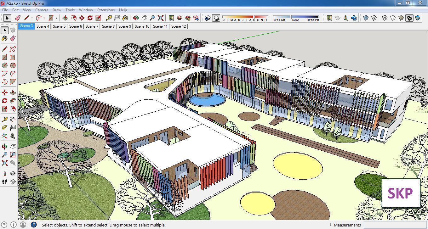 Sketchup Kindergarten A2 3D model | CGTrader