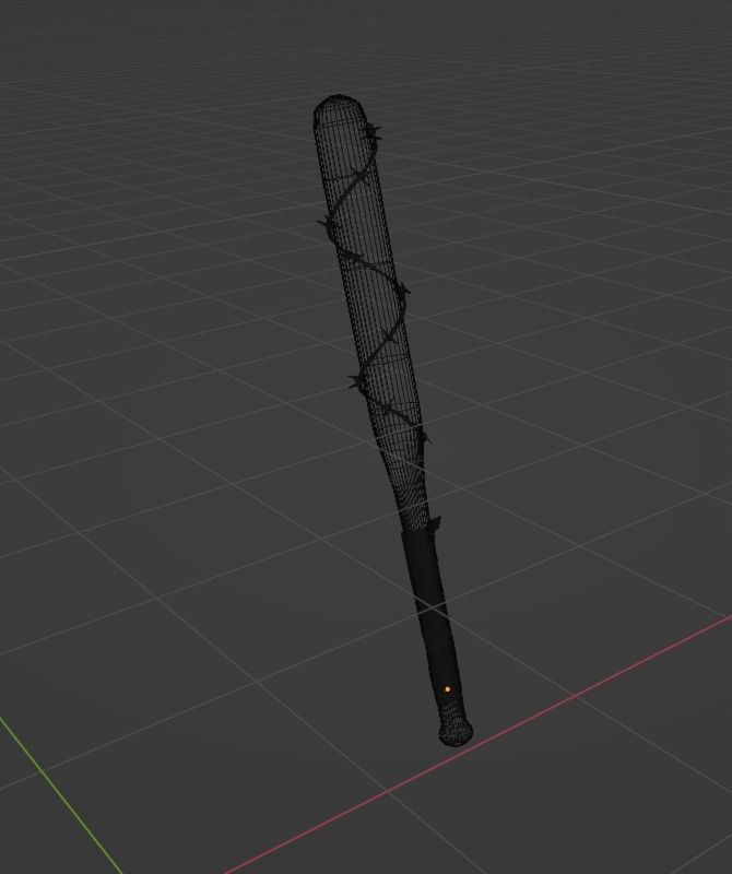 Baseball bat with barbed wire free 3D model | CGTrader