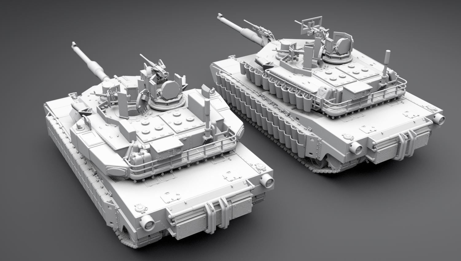 Abrams Tusk and Trophy Scale model 3D model 3D printable | CGTrader