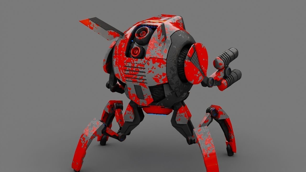 BUG DROID rigged character 3D model rigged | CGTrader