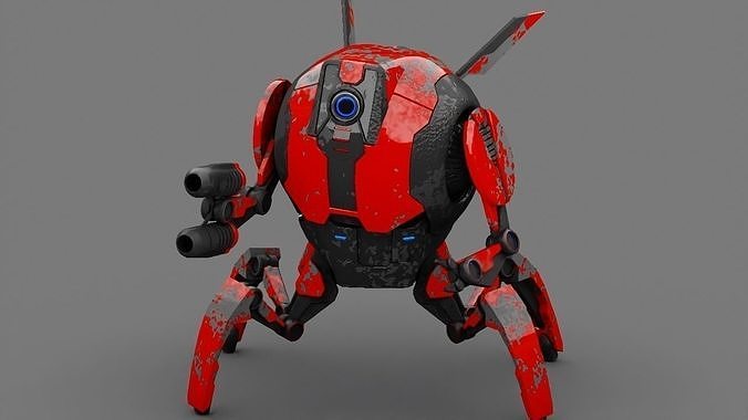 BUG DROID rigged character 3D model rigged | CGTrader