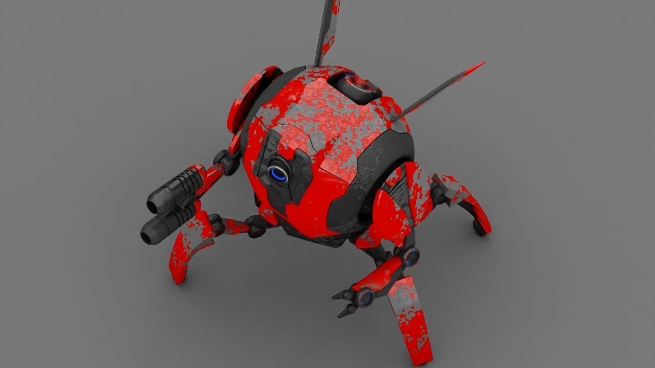 BUG DROID rigged character 3D model rigged | CGTrader
