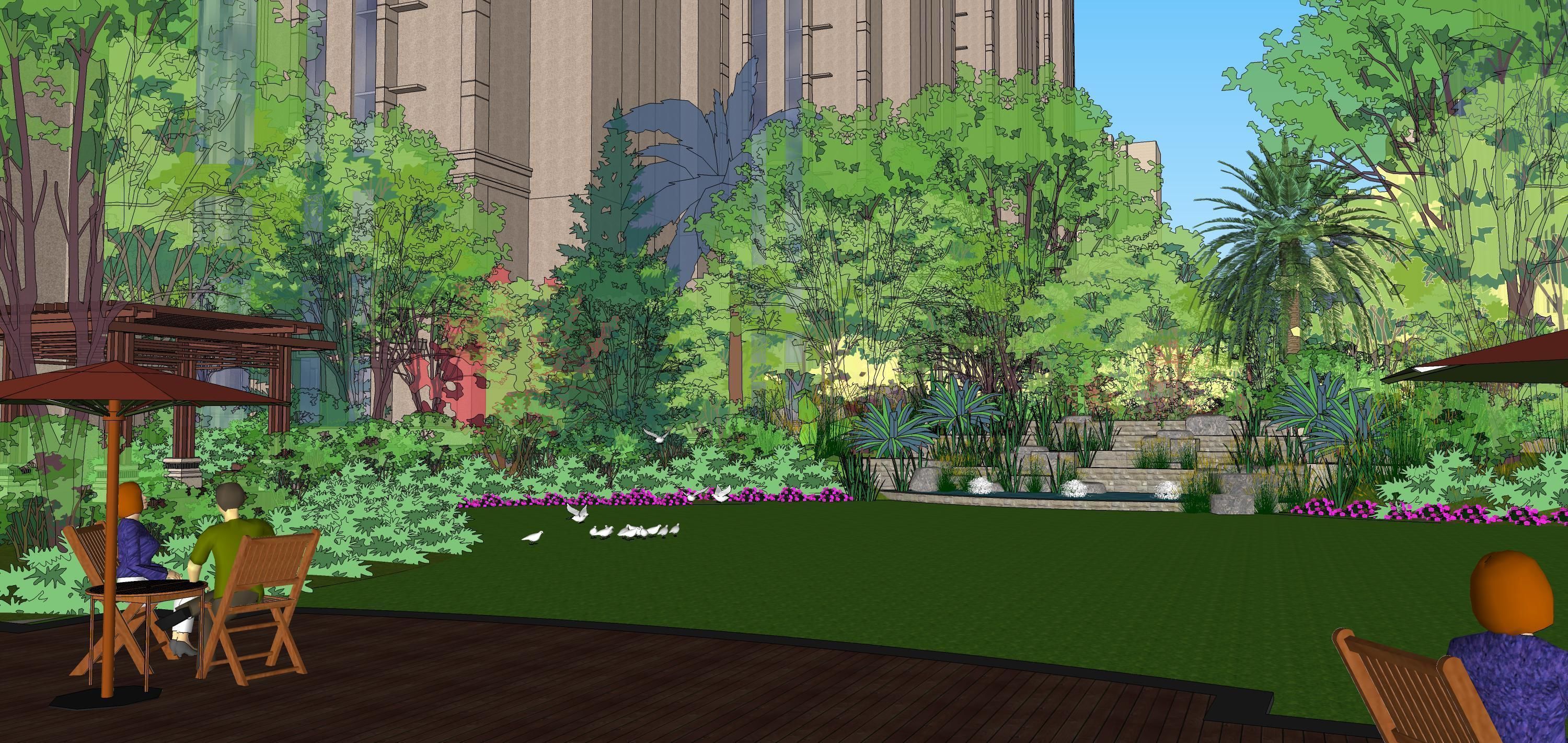 Sketchup Landscape Park T1 free 3D model | CGTrader