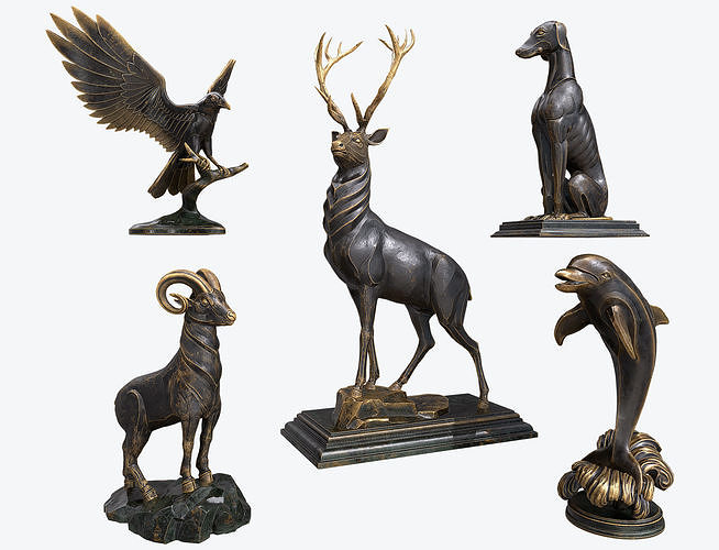 3D Model Collection Animal Sculpture 2 VR / AR / low-poly | CGTrader