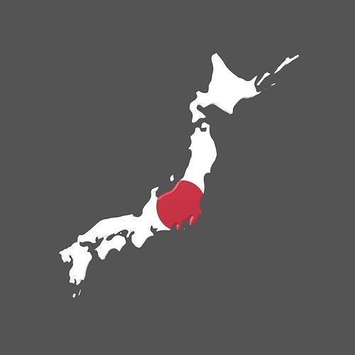 3D model Japan Map v1 001 VR / AR / low-poly | CGTrader