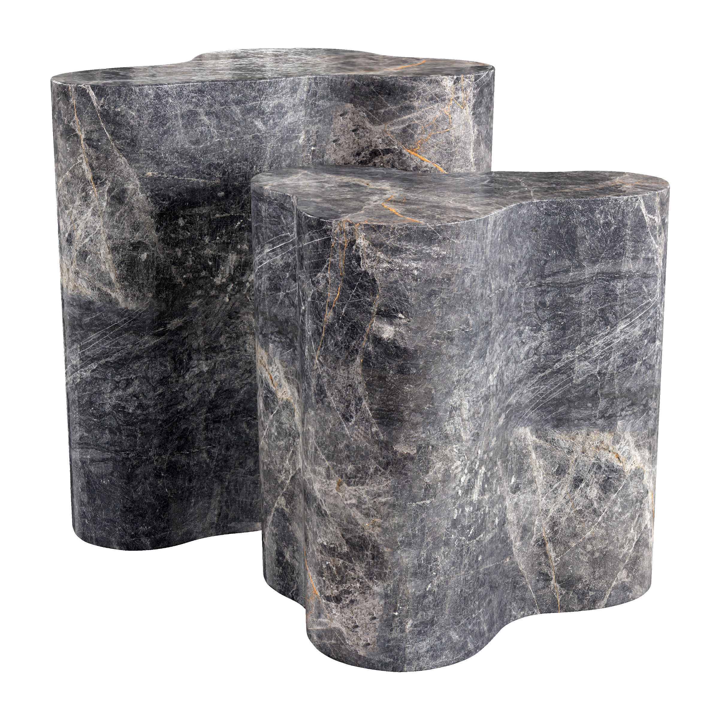 Candelabra home slab marble side tables 3D model | CGTrader