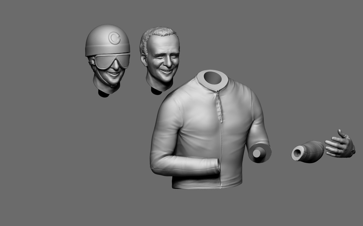 Walter Zeller motorcyclist 3D model 3D printable | CGTrader