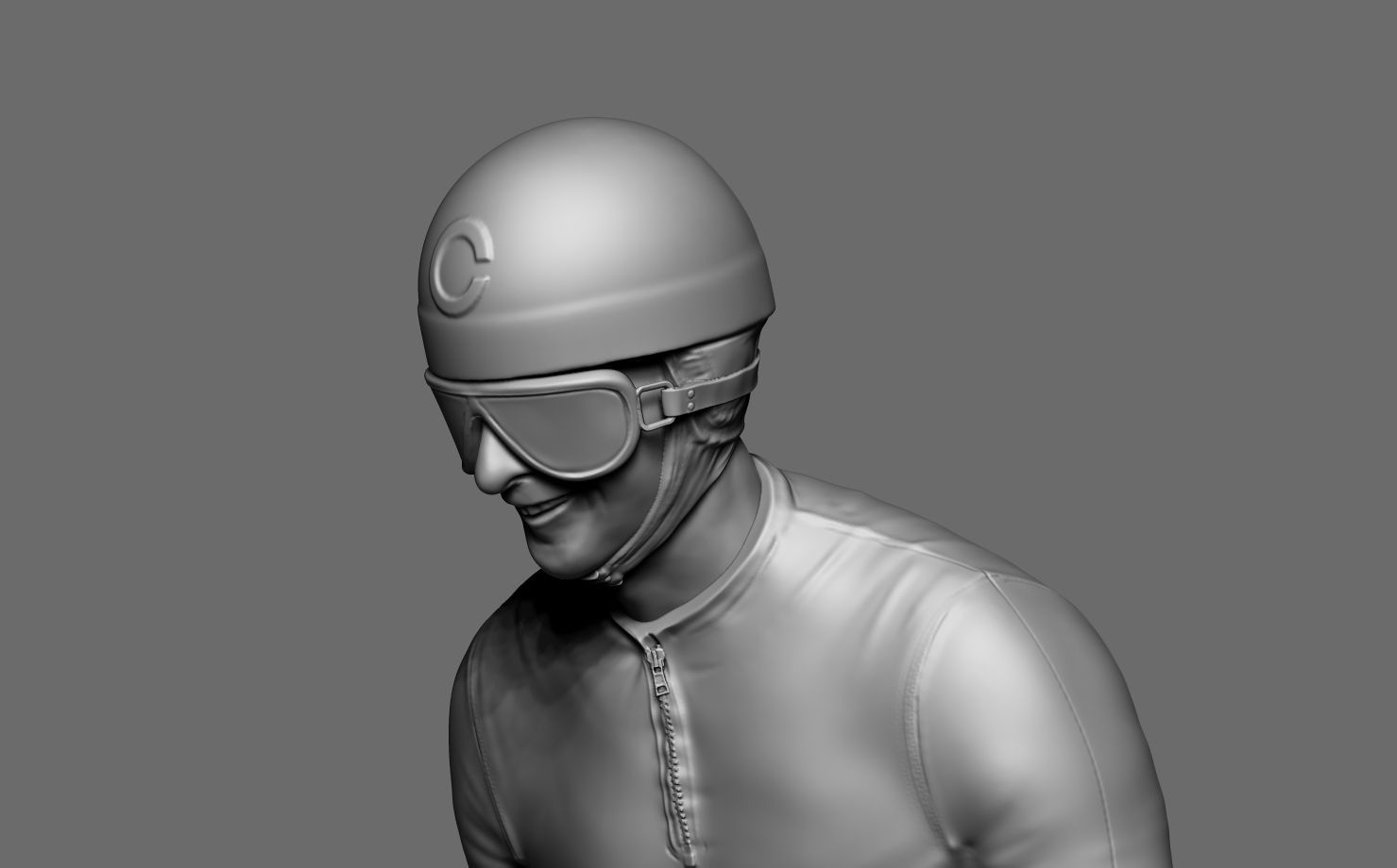 Walter Zeller motorcyclist 3D model 3D printable | CGTrader