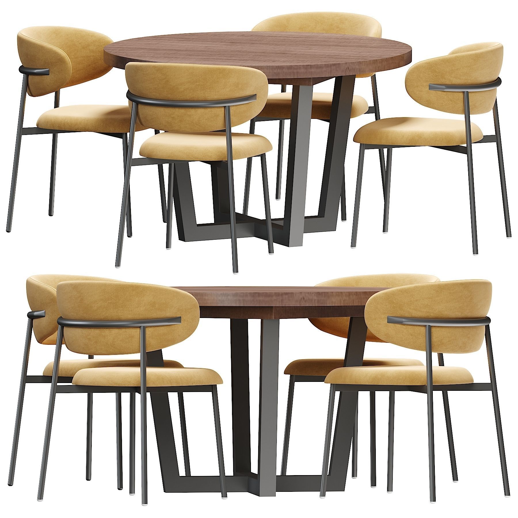 Potocco Olenadro Linus dining table 3D model | CGTrader