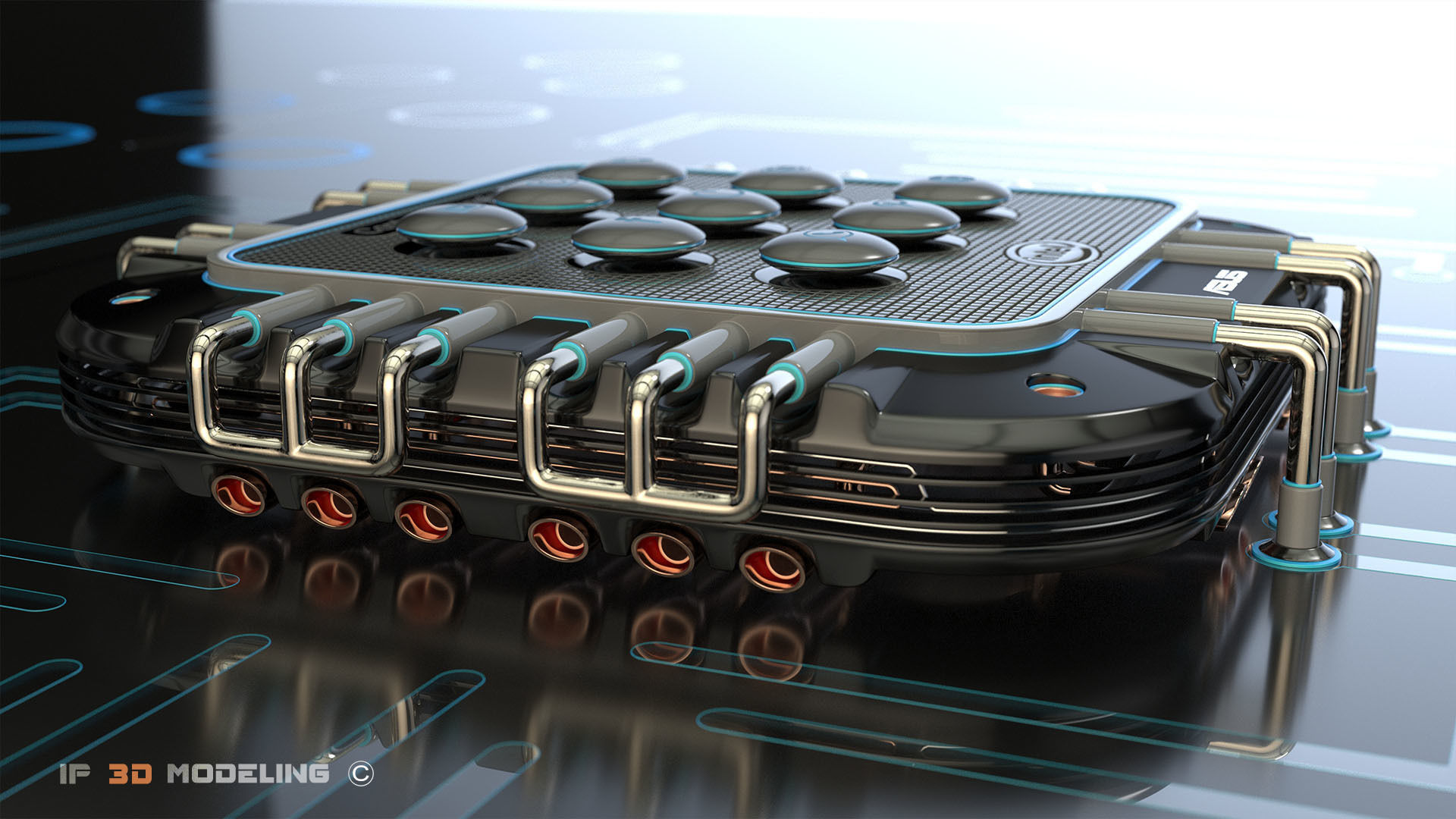 Electrical system 3D model | CGTrader