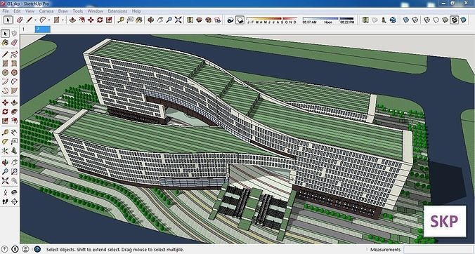 Sketchup Office building G1 3D model | CGTrader