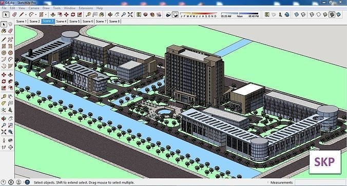 Sketchup Office building G4 3D model | CGTrader