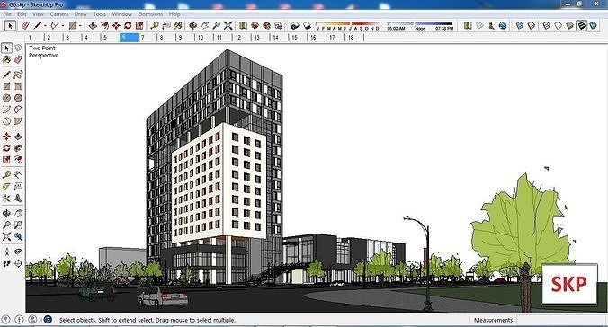 Sketchup Office building G6 3D model | CGTrader