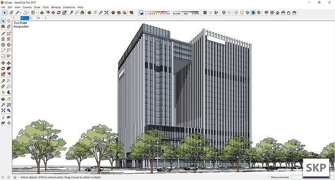 Sketchup Office building K2 3D model | CGTrader