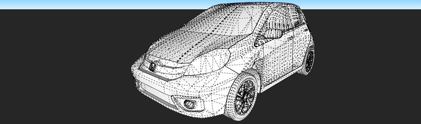 3D model 2016 HONDA BRIO RS Low Poly VR / AR / low-poly | CGTrader