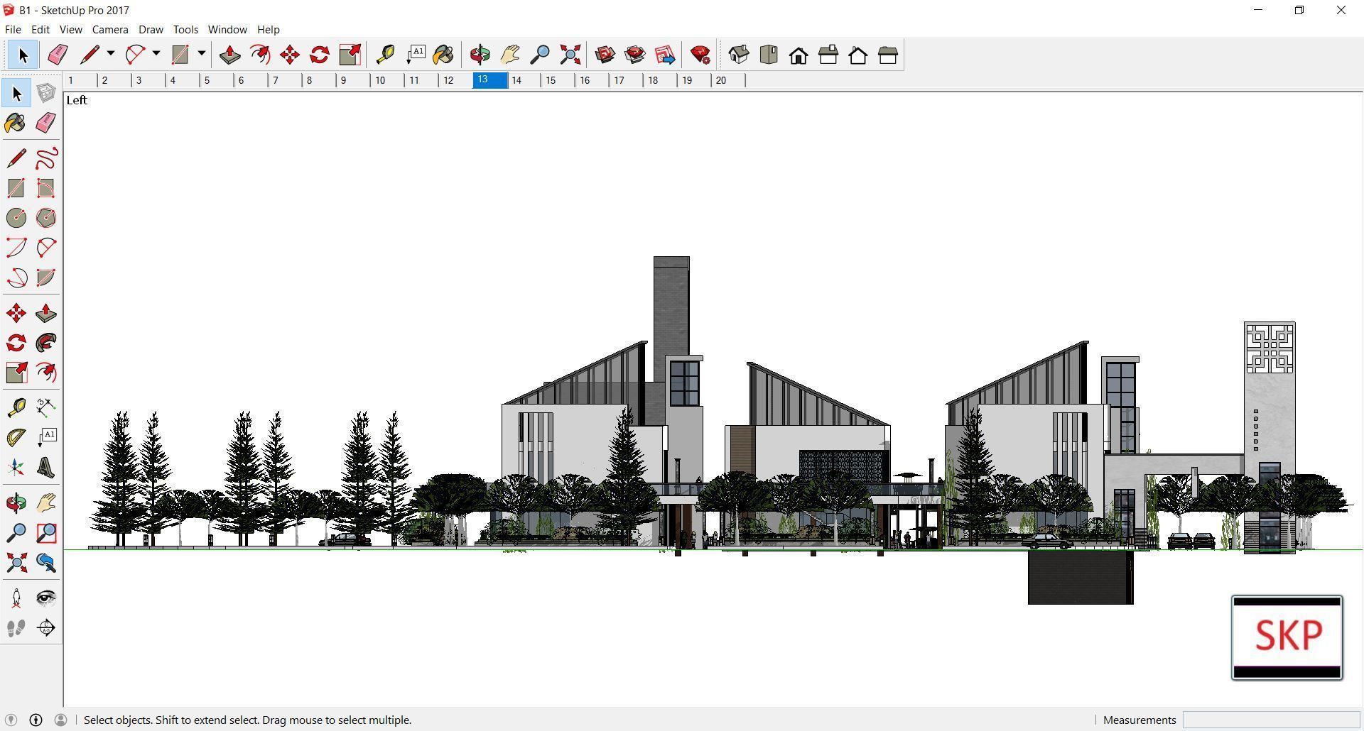Sketchup Resturant building B1 3D model | CGTrader