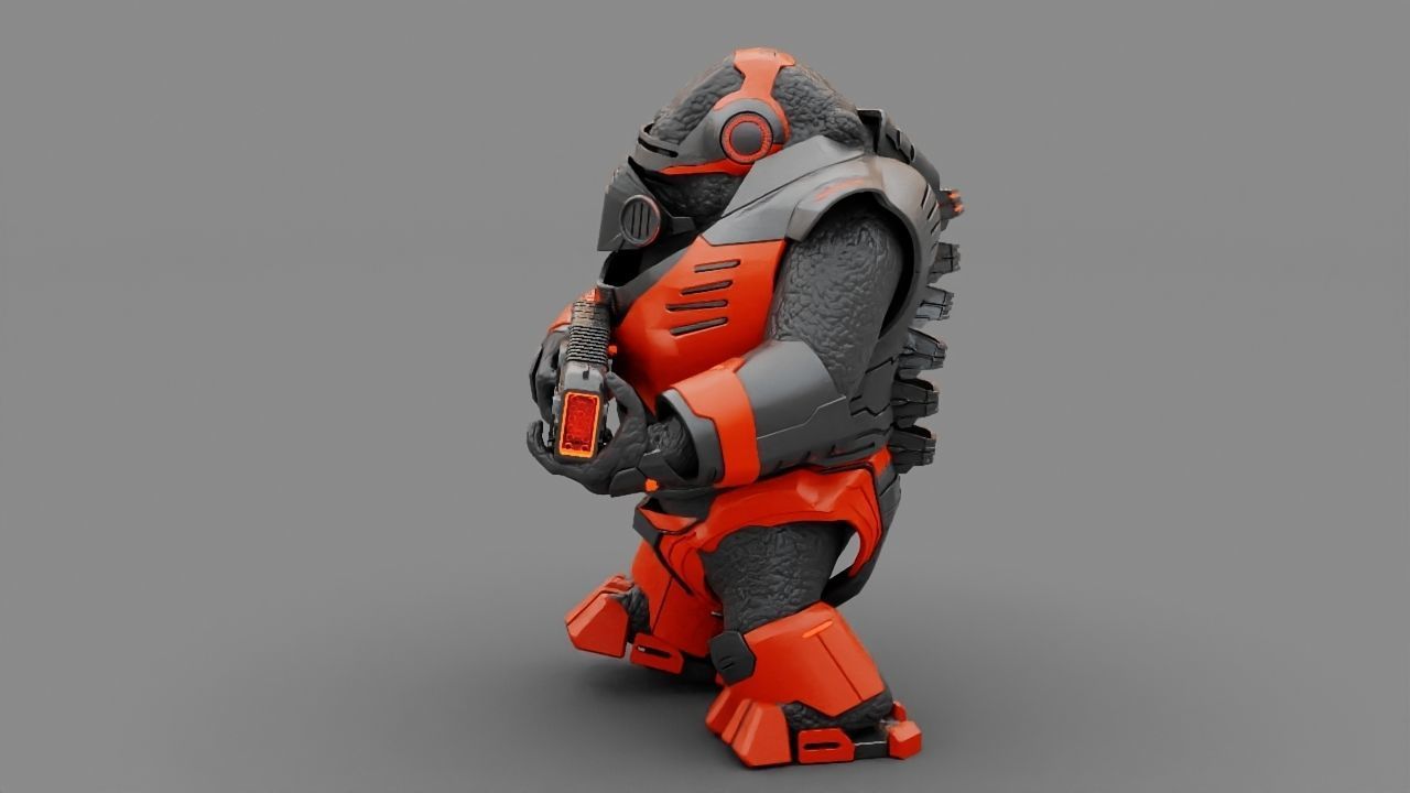 ALIEN TROOPER rigged - animated character 3D model animated rigged ...